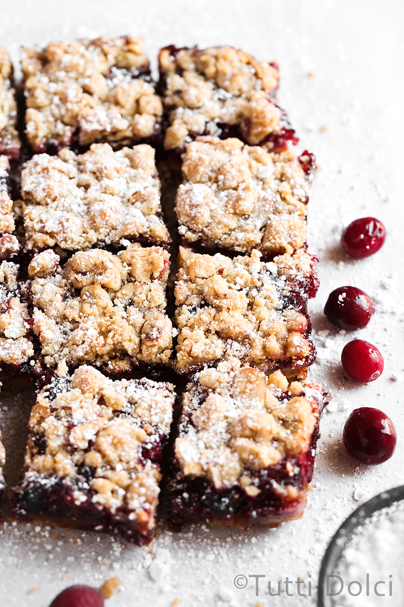 Cranberry Crumb Bars - Tutti Dolci Baking Blog