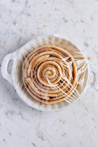 Giant Cinnamon Roll with Cream Cheese Glaze - Tutti Dolci Baking Recipes
